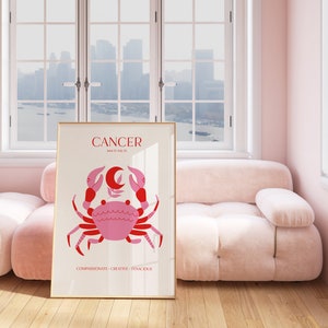 CANCER POSTER Print, Cancer Zodiac Gift, Astrology Print Poster, Gift ...