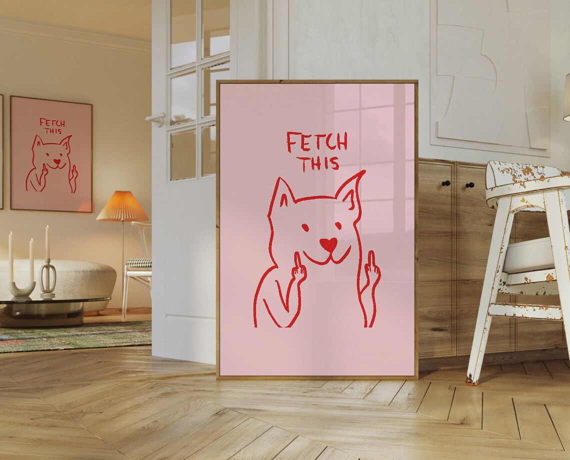 Fetch This Pink Digital Download Print - Etsy
