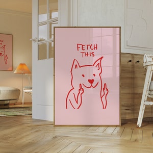 Fetch This Pink Digital Download Print - Etsy