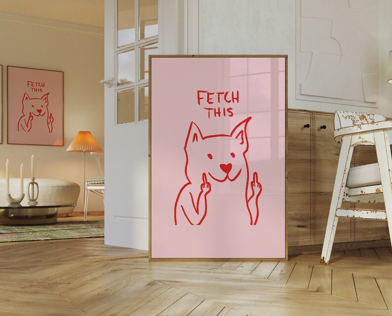 Fetch This Pink Digital Download Print - Etsy