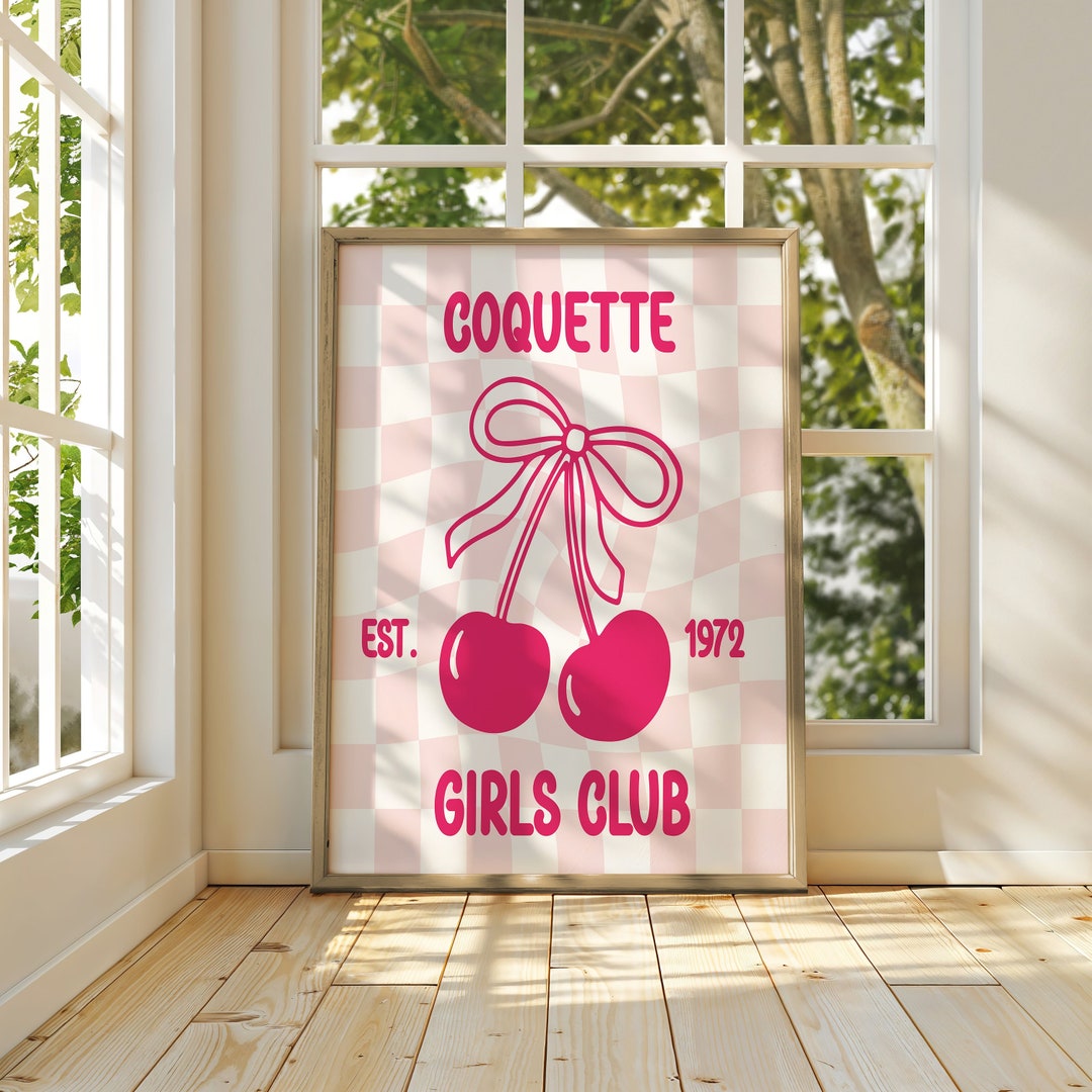 Coquette Girls Club| Pink and Red | Digital Download Print - Etsy