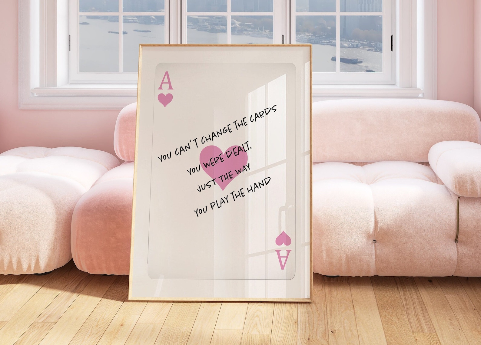 Cannot Change the Cards | Pink and White | Digital Download Print - Etsy