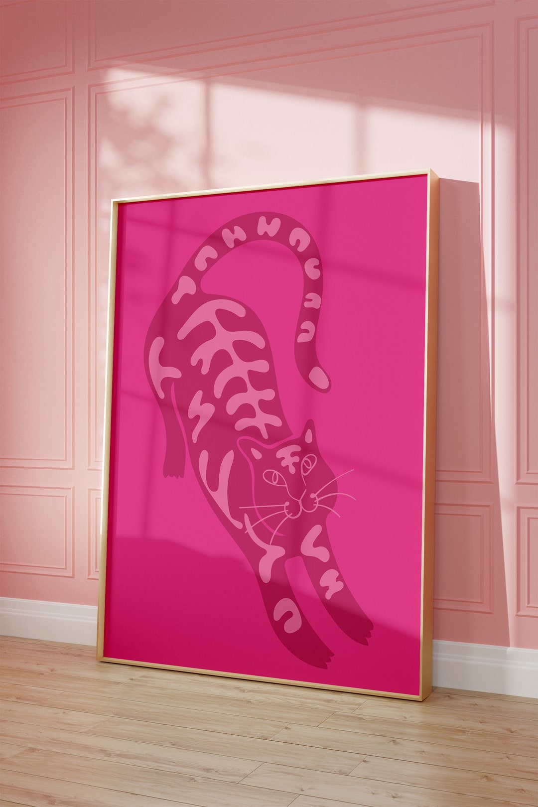 Matisse Pink Cat Print Cat Poster Maximalist Decor Dopamine Aesthetic ...