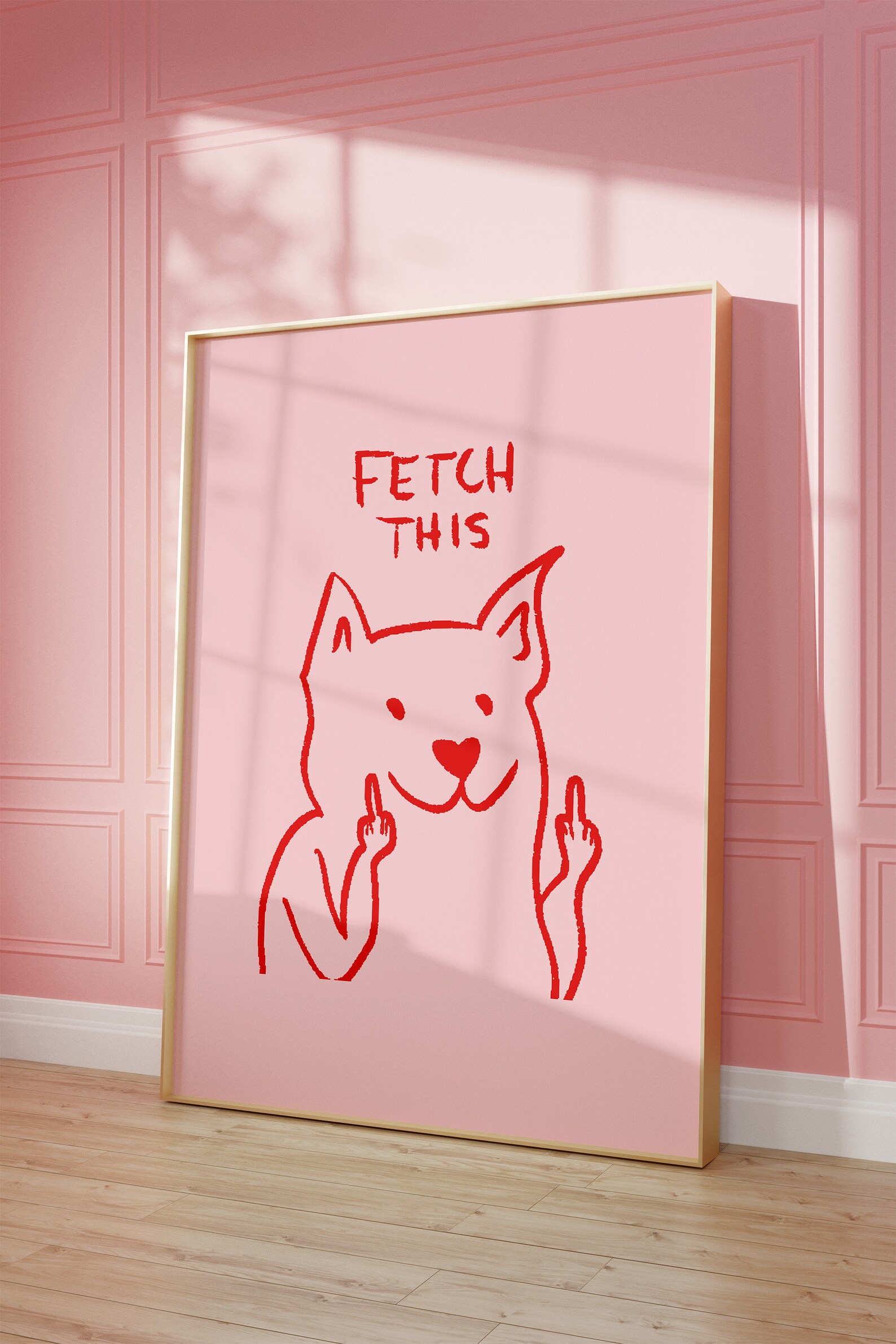 Fetch This Pink Digital Download Print - Etsy