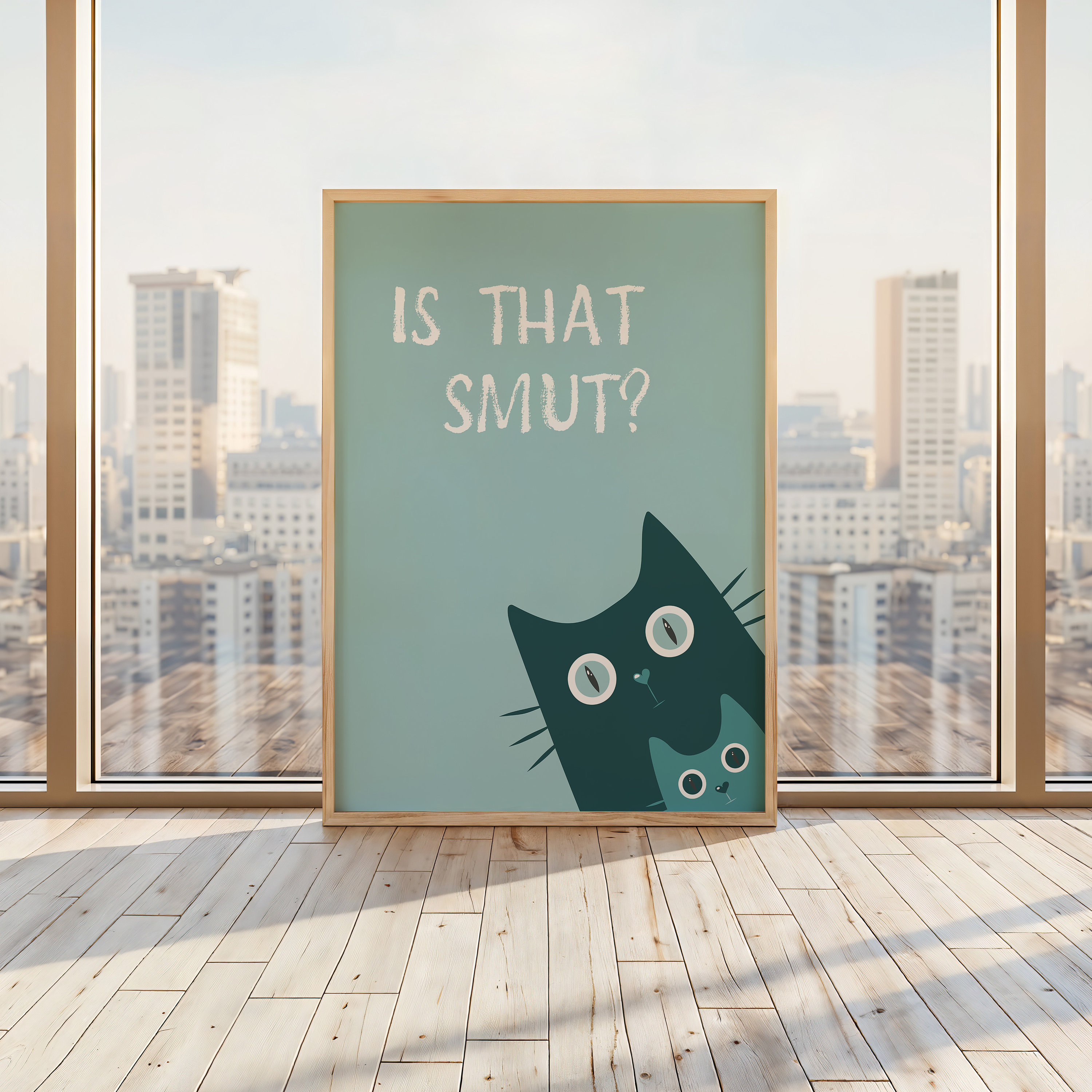 Is That Smut? | Green and Blue | Book Themed Decor | Funny Cats ...