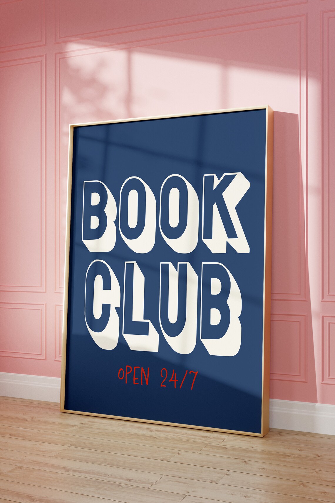 Book Club Print Books Wall Art, Book Themed Decor, Retro Dorm Bedroom ...
