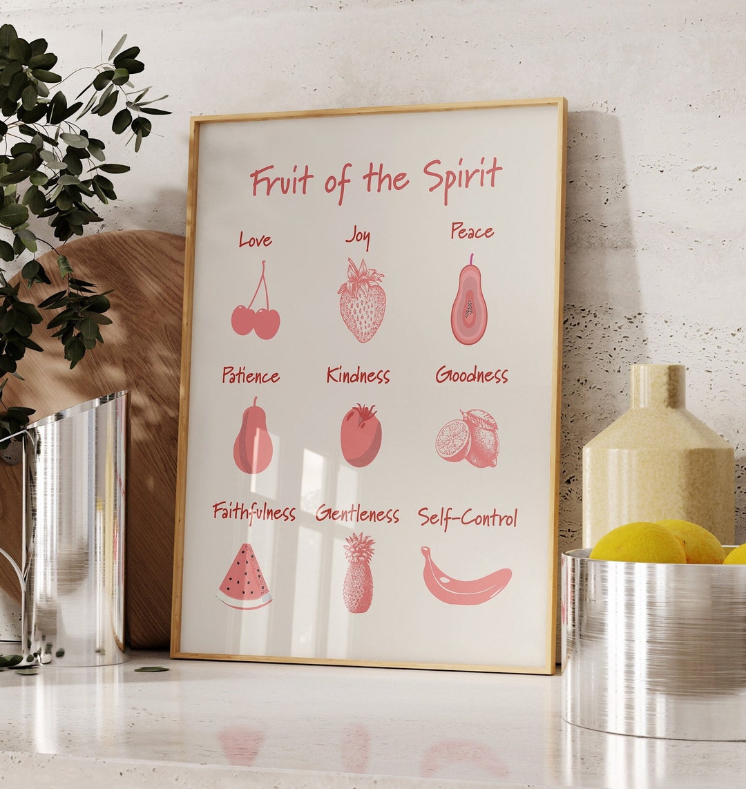 Fruit of the Spirit Art Prints Christian Wall Art Scripture Posters ...