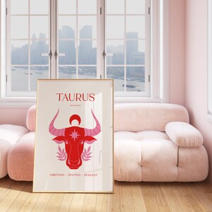 TAURUS POSTER Print, Taurus Zodiac Gift, Astrology Print Poster, Gift ...