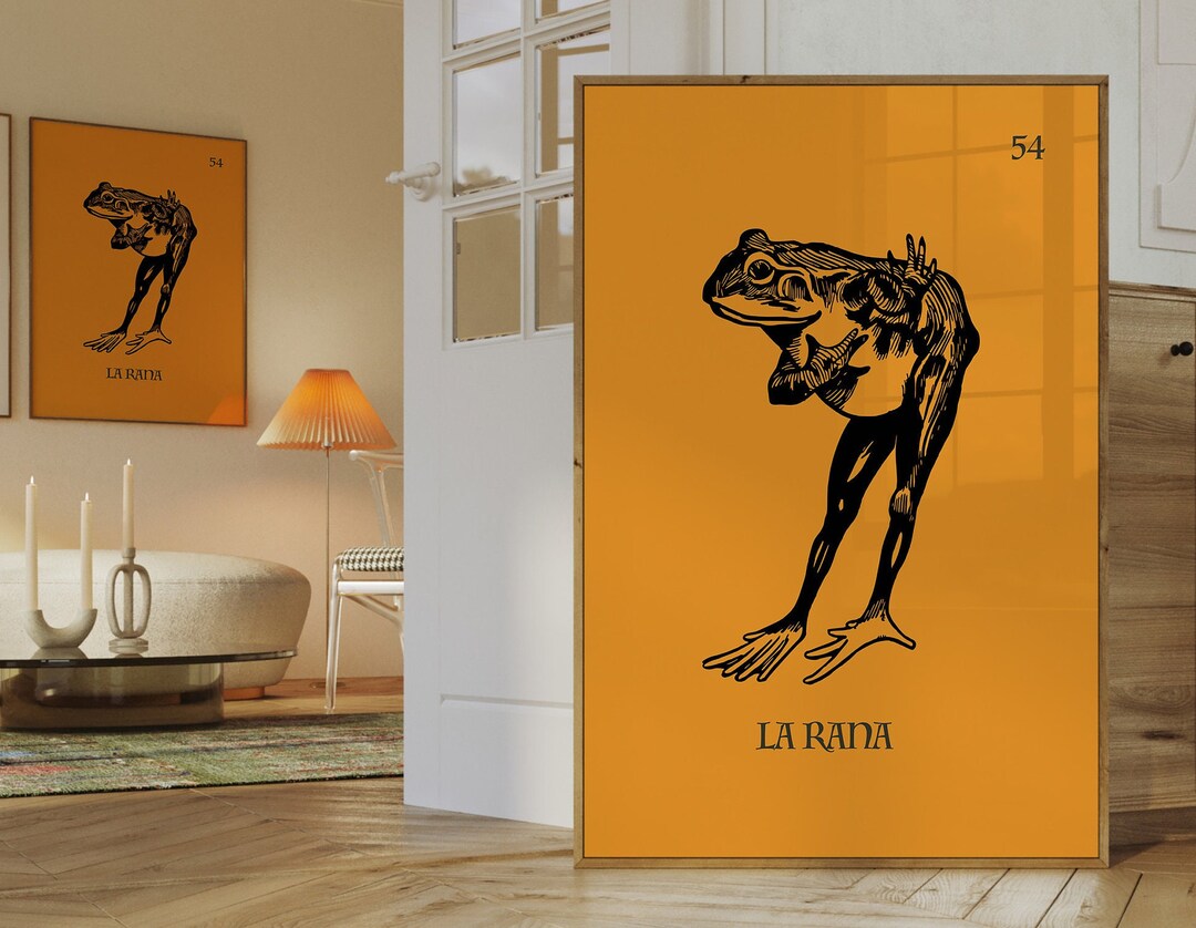 La Rana Print Loteria Art Digital Print Vintage Poster Mexico Art Print ...