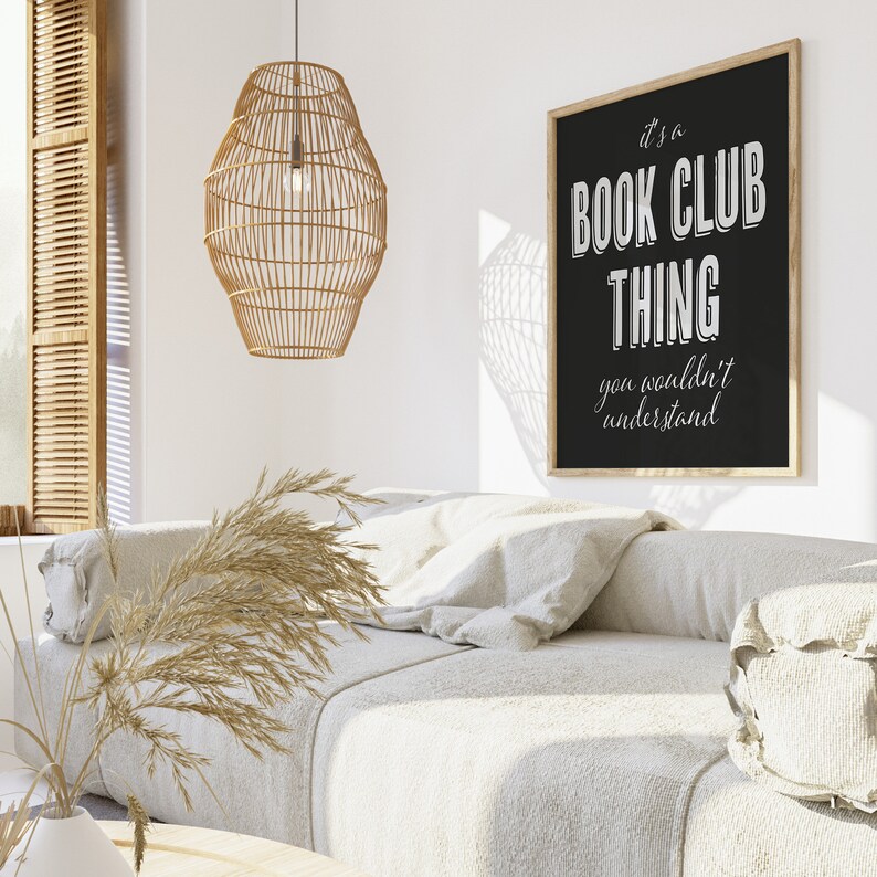 Book Club Thing | Black and White | Digital Download Print - Etsy