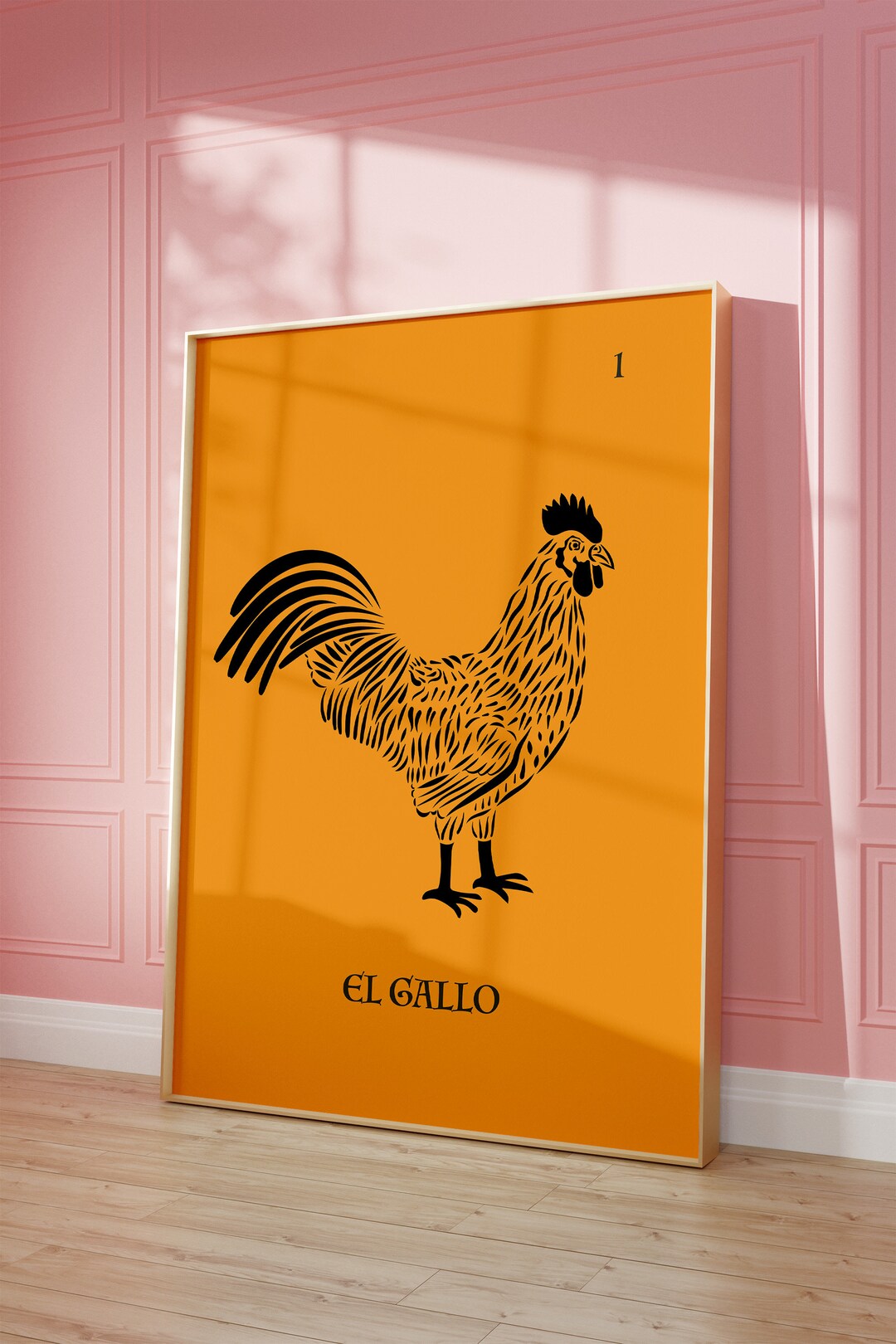El Gallo Print Loteria Art Digital Print Vintage Poster Mexico Art ...