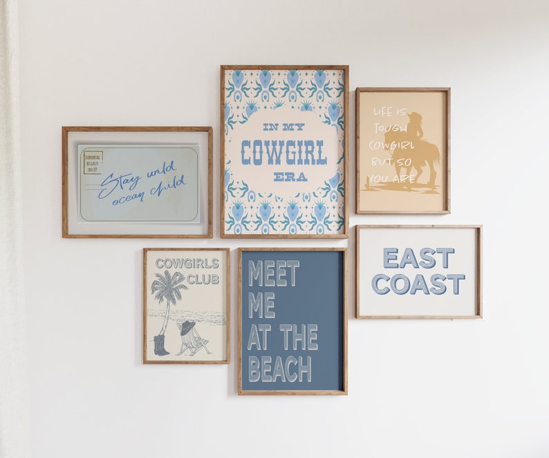 Wall Collage Kit Coastal Cowgirl Era Prints Western College Apartment ...