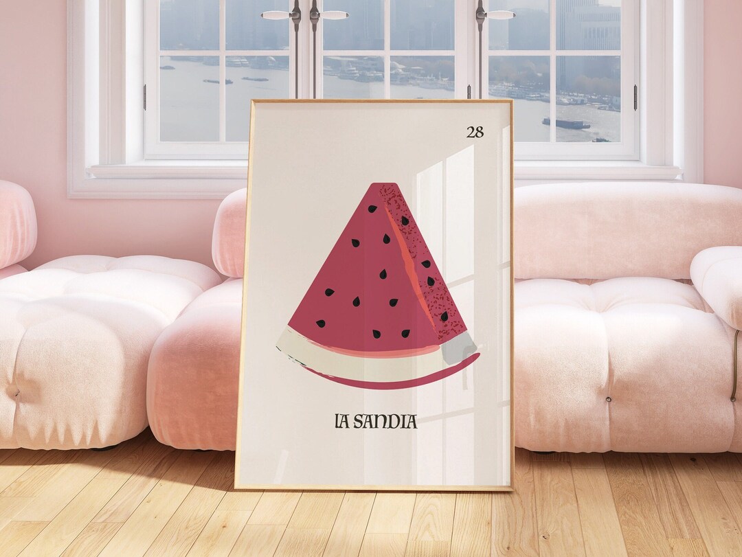La Sandia Mexican Lottery Print Instant Download Watermelon Print Cards ...
