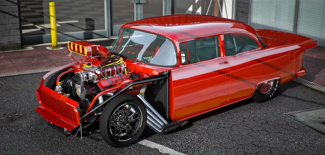 Car 1111-chevy Belair Drag Fivem Grand Theft Auto 5 Optimized Mod High ...