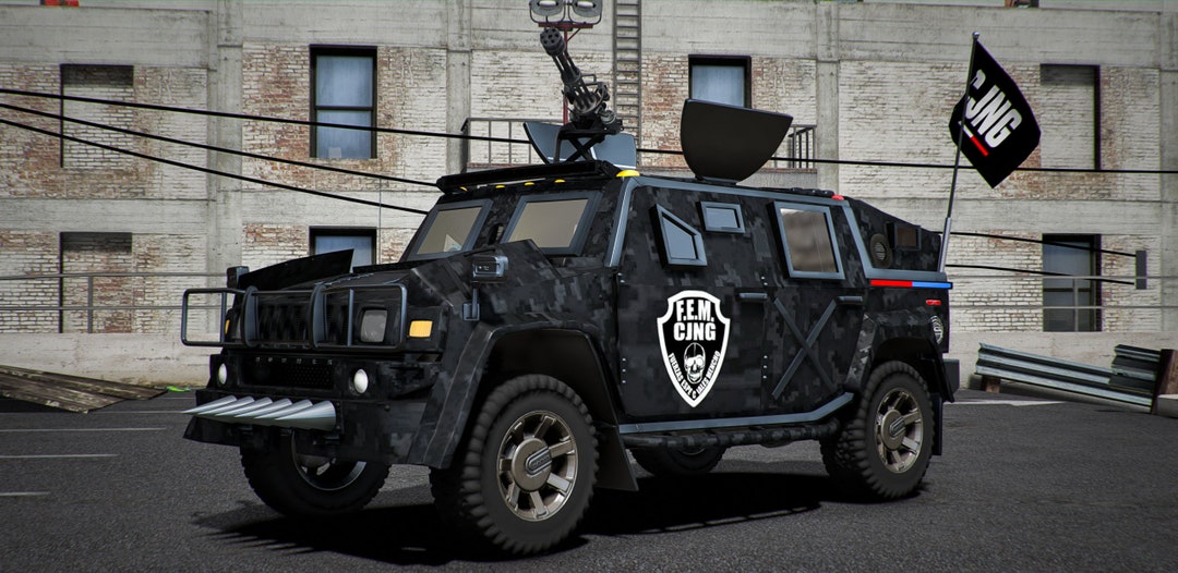 Car 1417-hummer Armored CJNG Fivem Grand Theft Auto 5 Optimized Mod ...