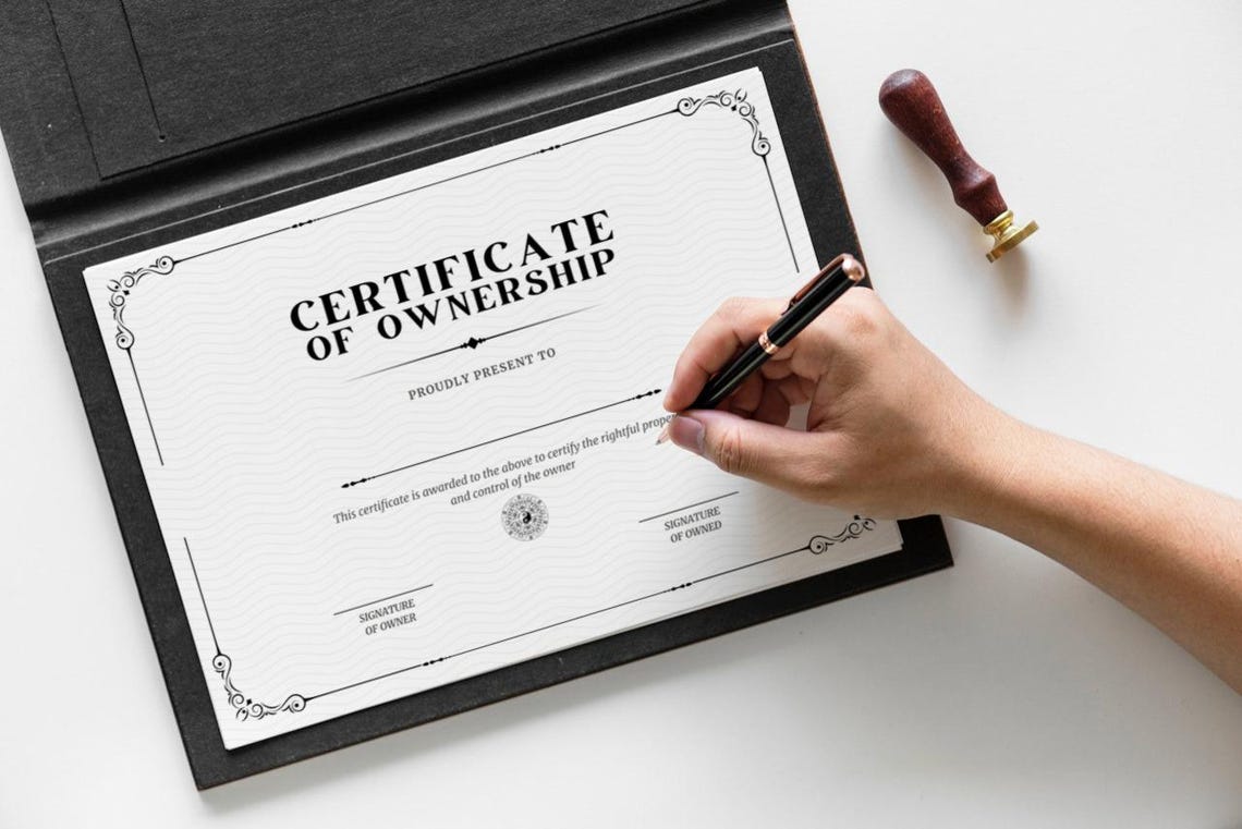 Printable BDSM Ownership Certificate – Master/sub Roleplay Certificate ...