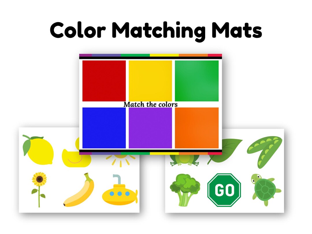 Color Matching Play Mats - Printable Color Recognition Activity for ...