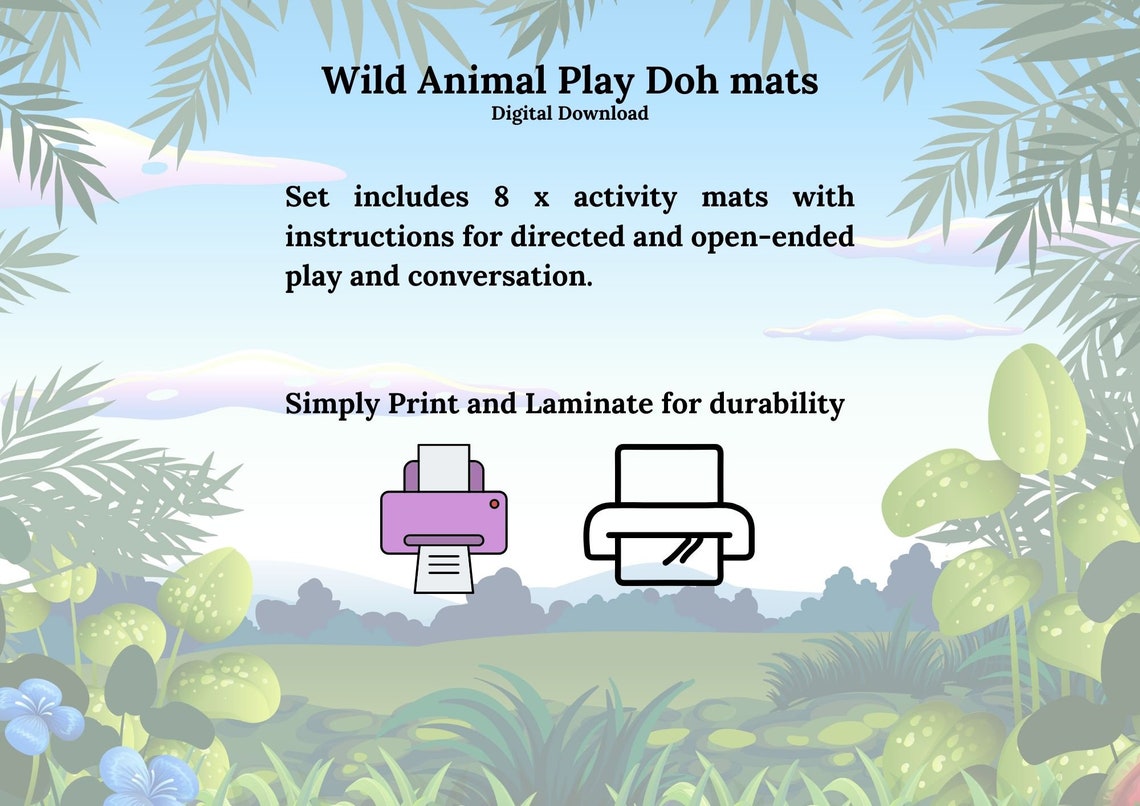Play Mats - Wild Animal Pack - Etsy