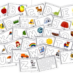 Alphabet Play Mats A4 Size - Etsy