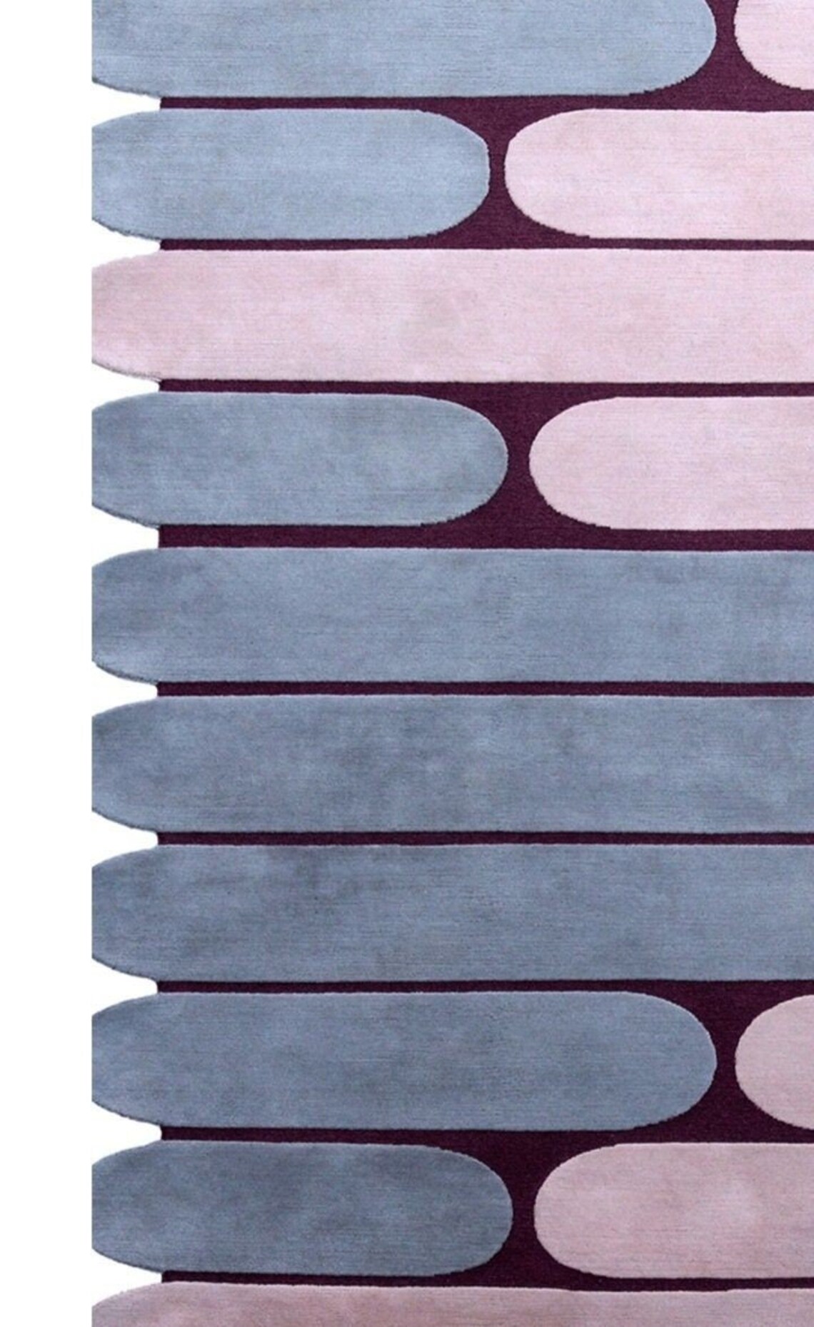 Irregular Scallop Hand Tufted Rug Pink and Gray Rug Wool Rug Area Rug ...