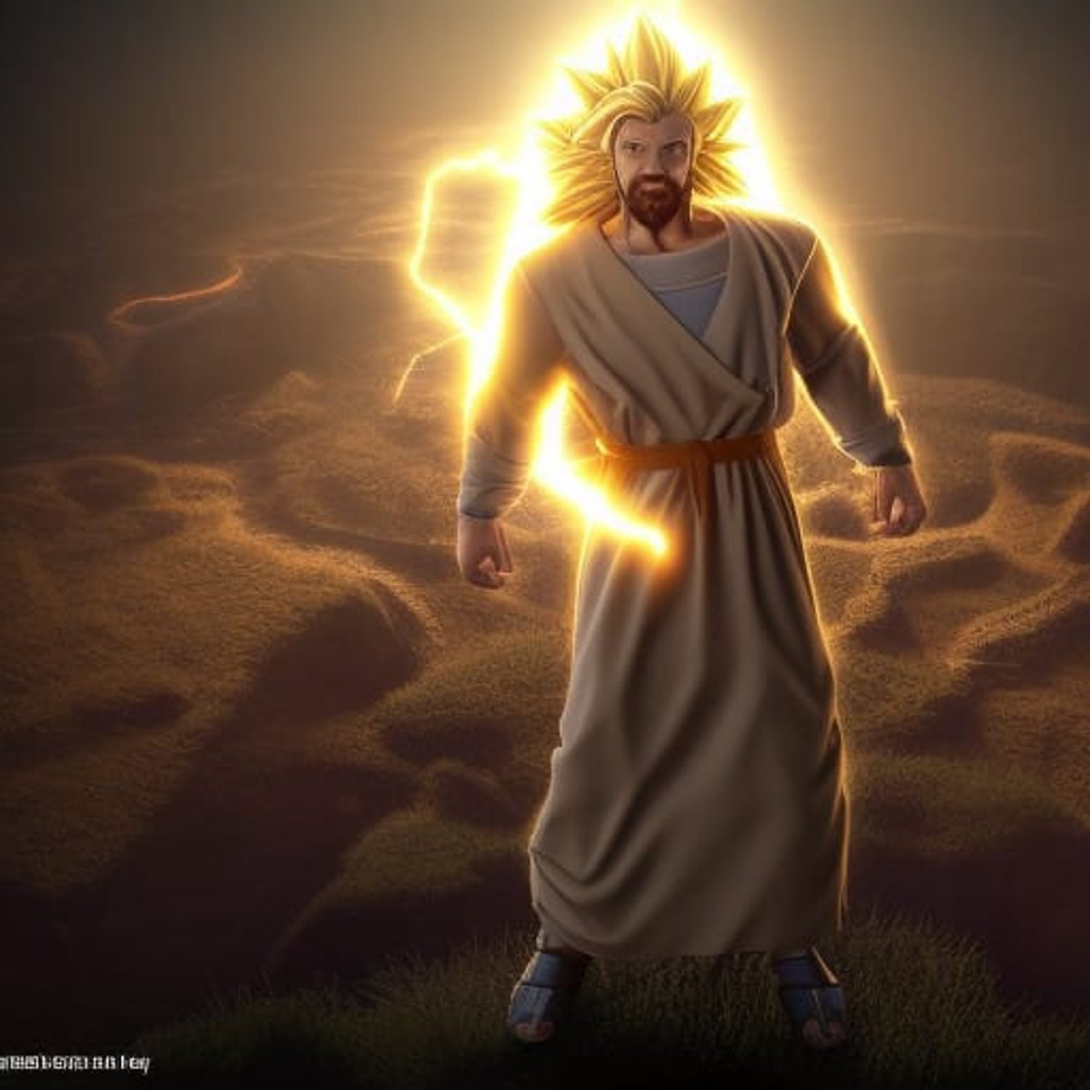 Jesus Goes Super Saiyan - Etsy