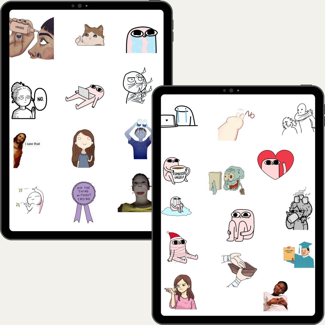 Meme Stickers Printable Sticker Digital Planner Stickers Mood Stickers ...