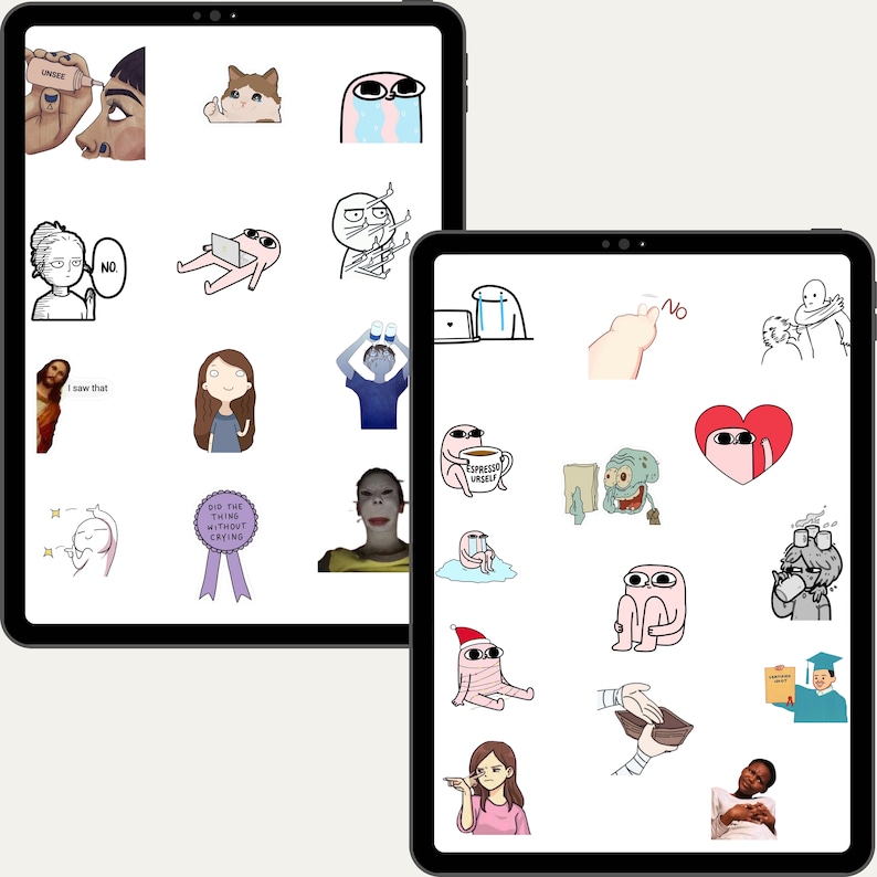 Meme Stickers Printable Sticker Digital Planner Stickers Mood Stickers ...