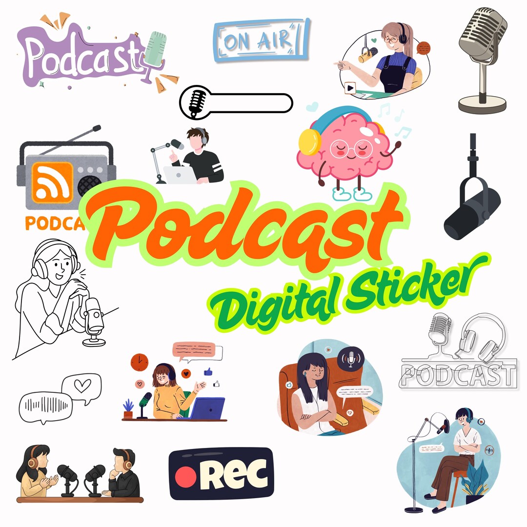 Podcast Sticker Aesthetic Digital Sticker for Podcast Lovers Goodnotes ...