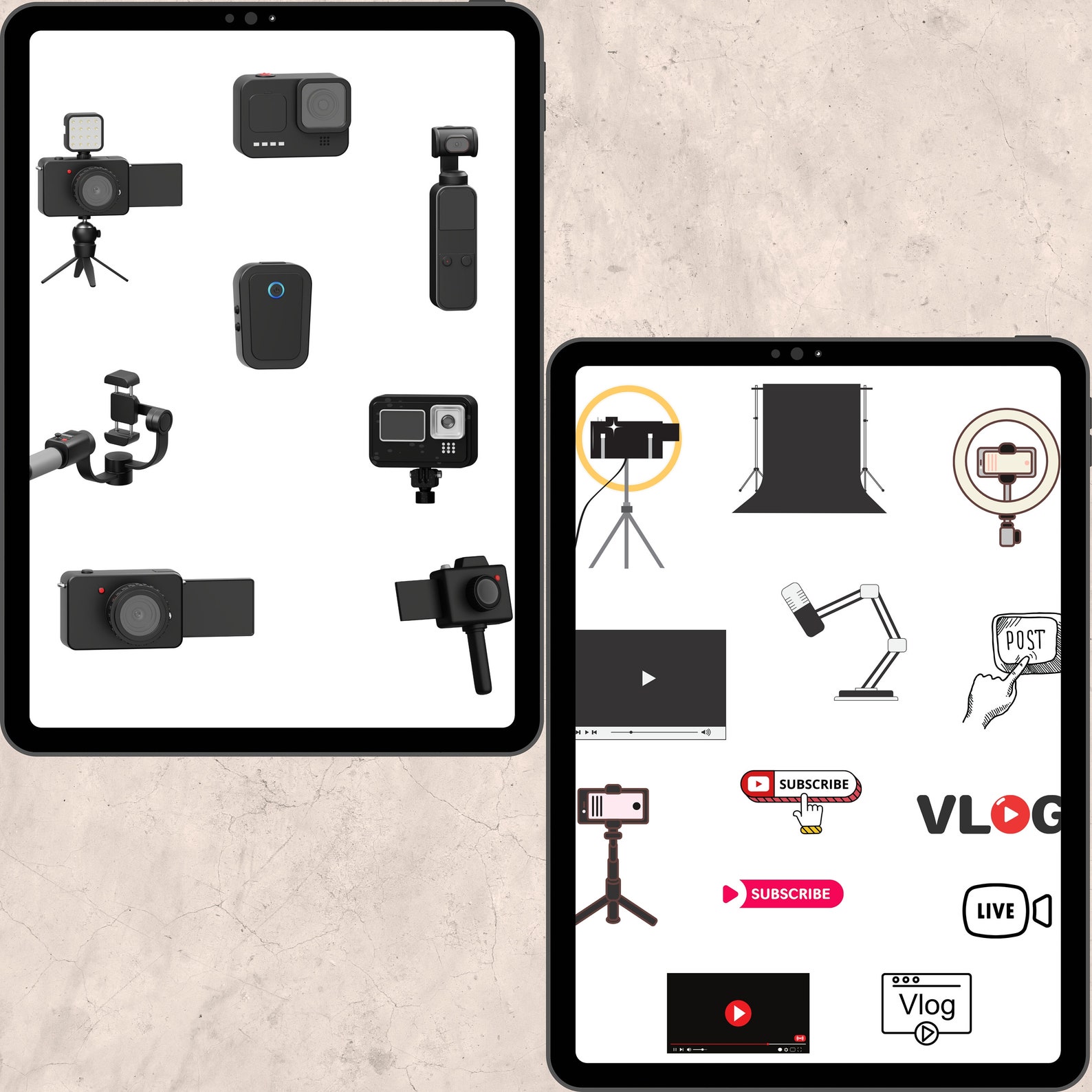 Influencer Stickers, Content Creator Clipart (PNG Digital Download) - Etsy