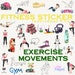 Fitness Stickers: Gym Exercise Movements for Digital Planners (PNG) - Etsy