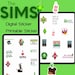 The Sims Sticker Digital Sticker Printable Sticker the Sims Plumbob ...