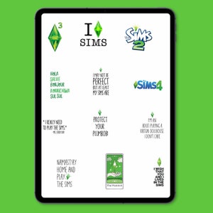 The Sims Sticker Digital Sticker Printable Sticker the Sims Plumbob ...