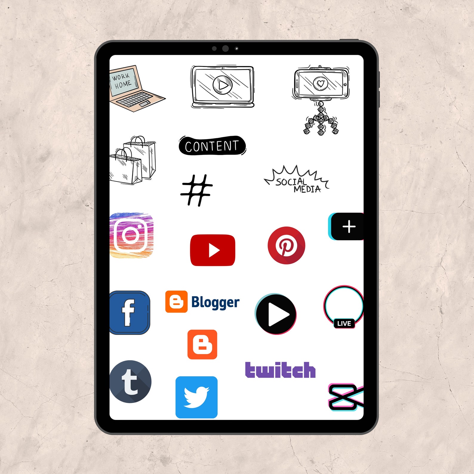 Influencer Stickers, Content Creator Clipart (PNG Digital Download) - Etsy