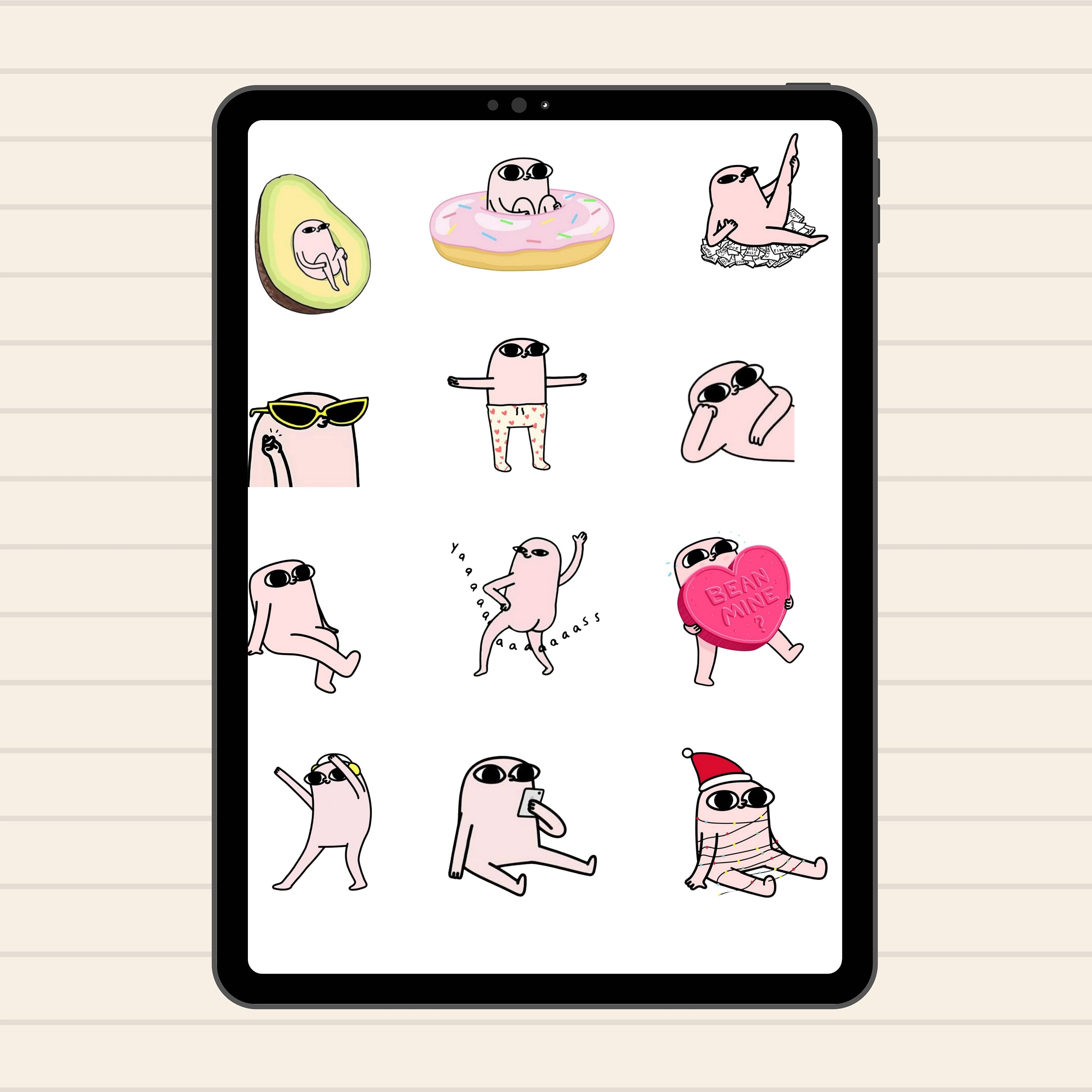 Cute and Funny Stickers PNG Sticky Notes Digital Icon Stickers Mood ...