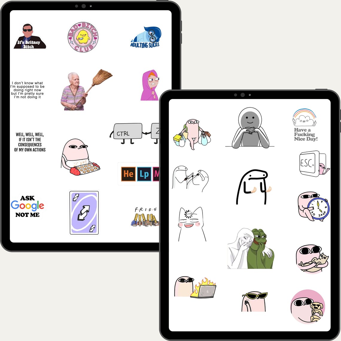 Meme Stickers Printable Sticker Digital Planner Stickers Mood Stickers ...