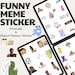 Meme Stickers Printable Sticker Digital Planner Stickers Mood Stickers ...