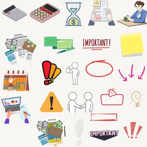 Accounting Finance Label Set | 180+ Digital Planner PNG Icons | Tax ...