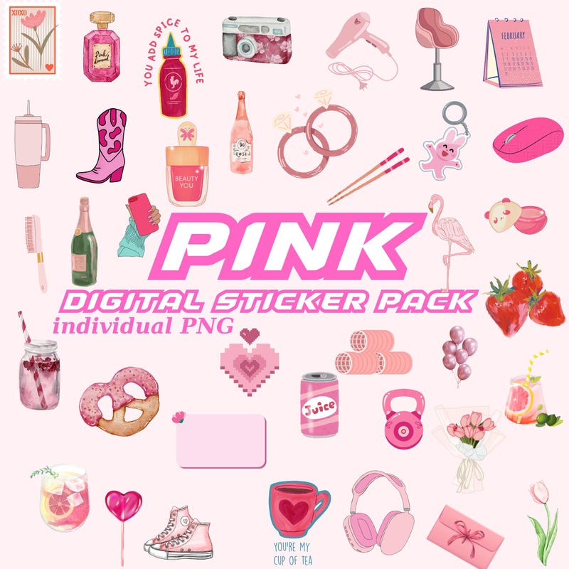 Stickers rosa - Etsy México