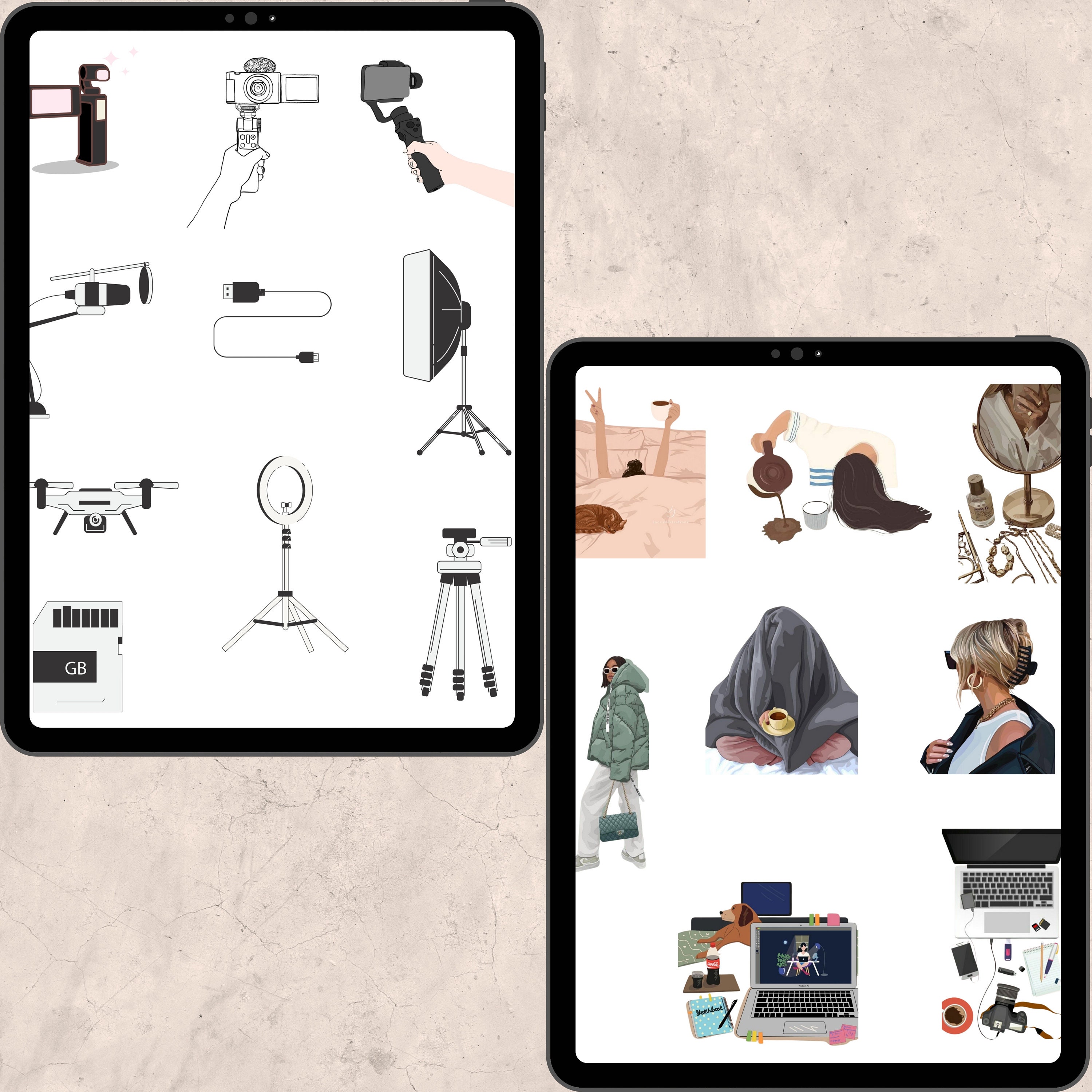 Influencer Stickers, Content Creator Clipart (PNG Digital Download) - Etsy