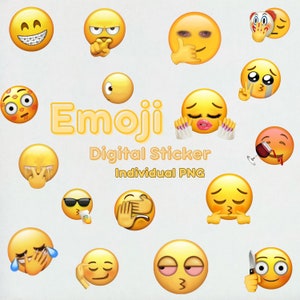 Emoji Digital Stickers Goodnotes Sticker Individual PNG Stickers Mood ...