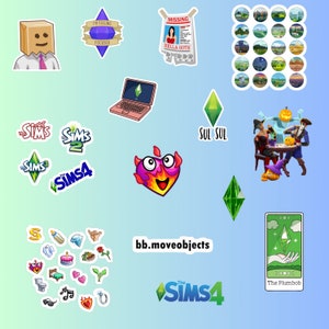 The Sims 4 Sticker Pack: Plumbob Game Stickers (PNG Digital Download ...