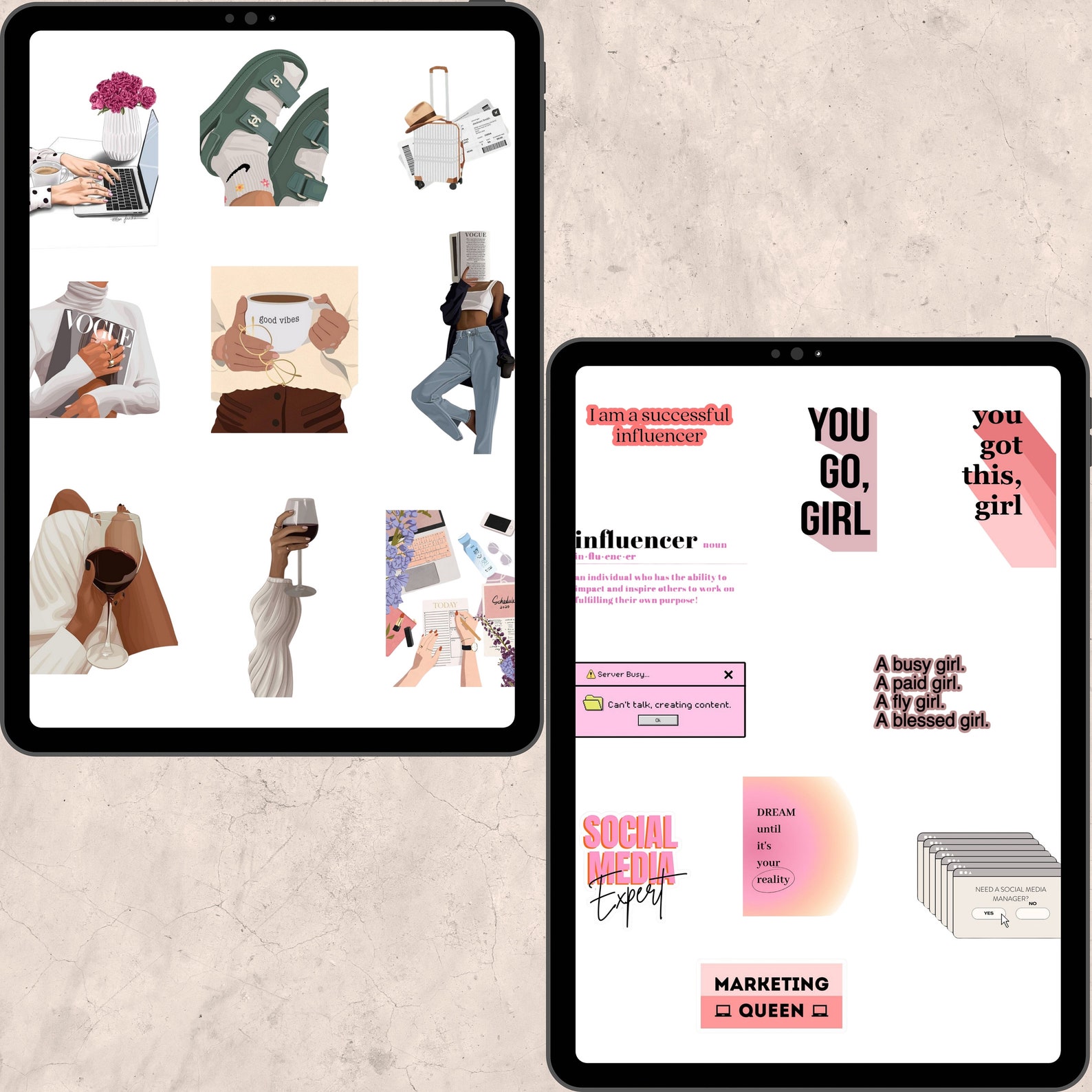 Influencer Stickers, Content Creator Clipart (PNG Digital Download) - Etsy