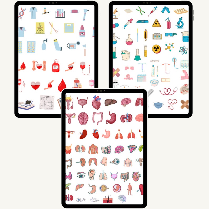 Medical Stickers: Healthcare Nurse Digital Planner Stickers (PNG Zip ...