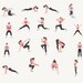 Fitness Stickers: Gym Exercise Movements for Digital Planners (PNG) - Etsy