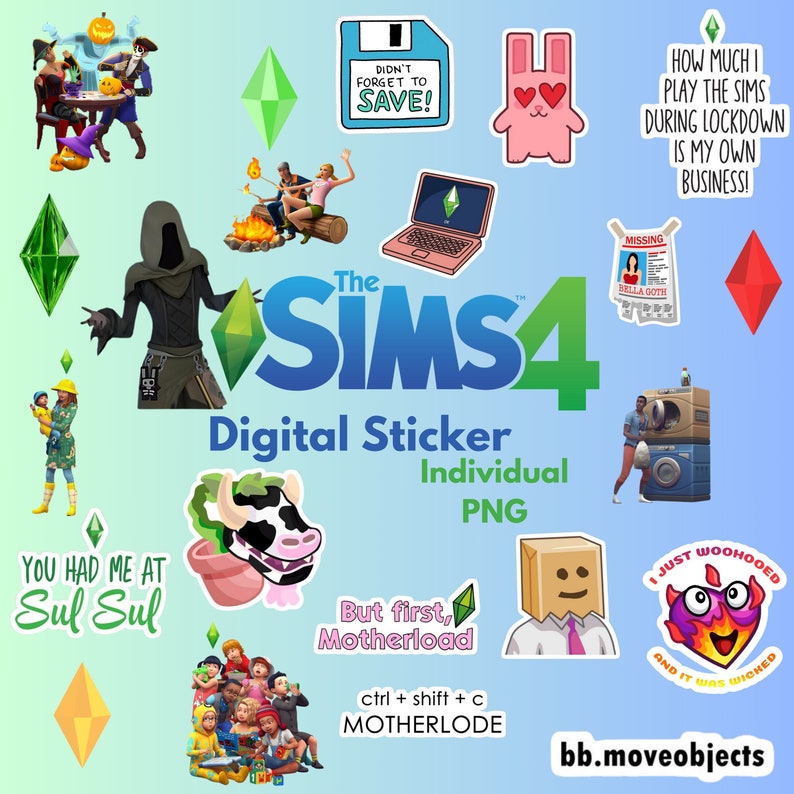 The Sims Sticker Digital Sticker Individual Png Plumbob Sims Sticker ...