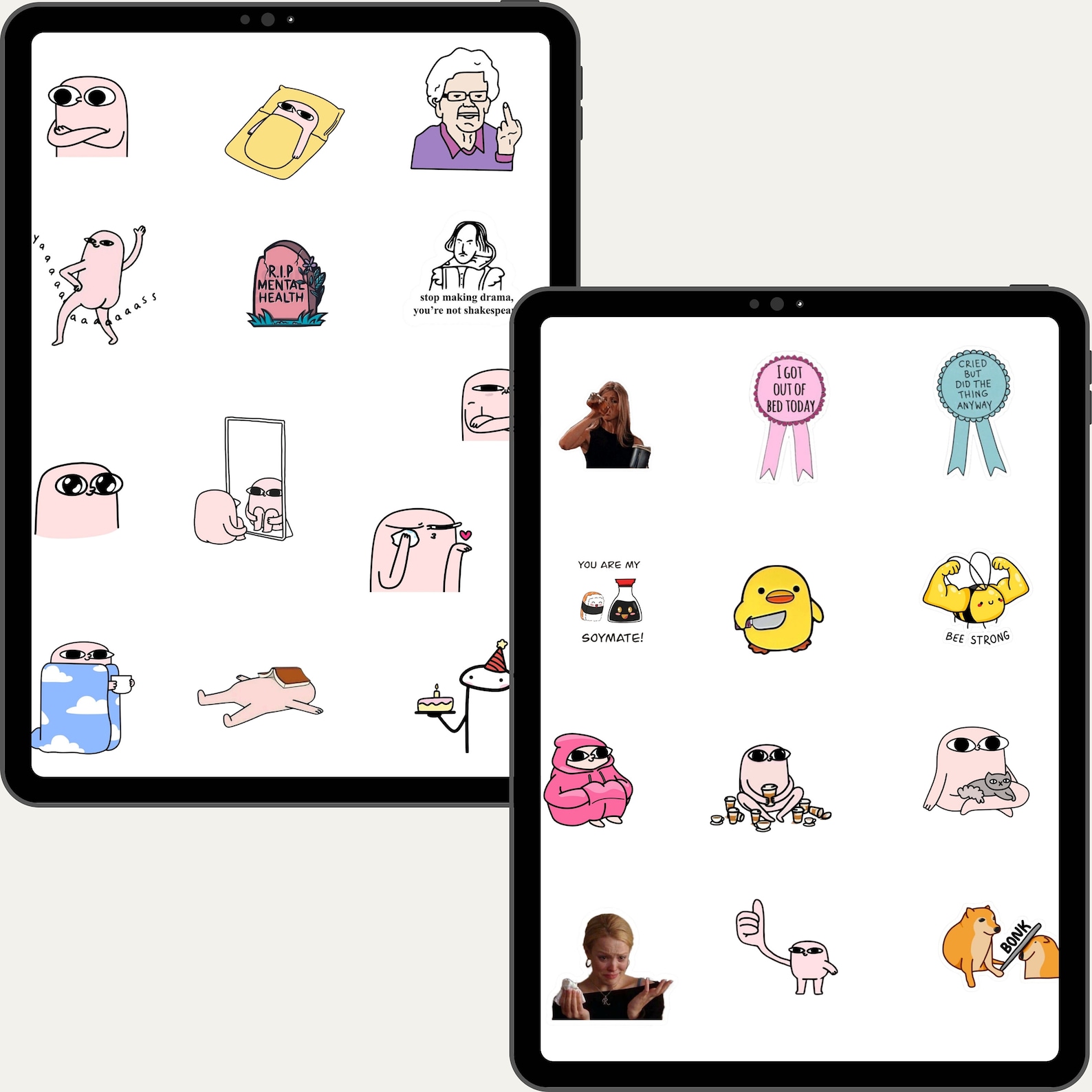 Meme Stickers Printable Sticker Digital Planner Stickers Mood Stickers ...