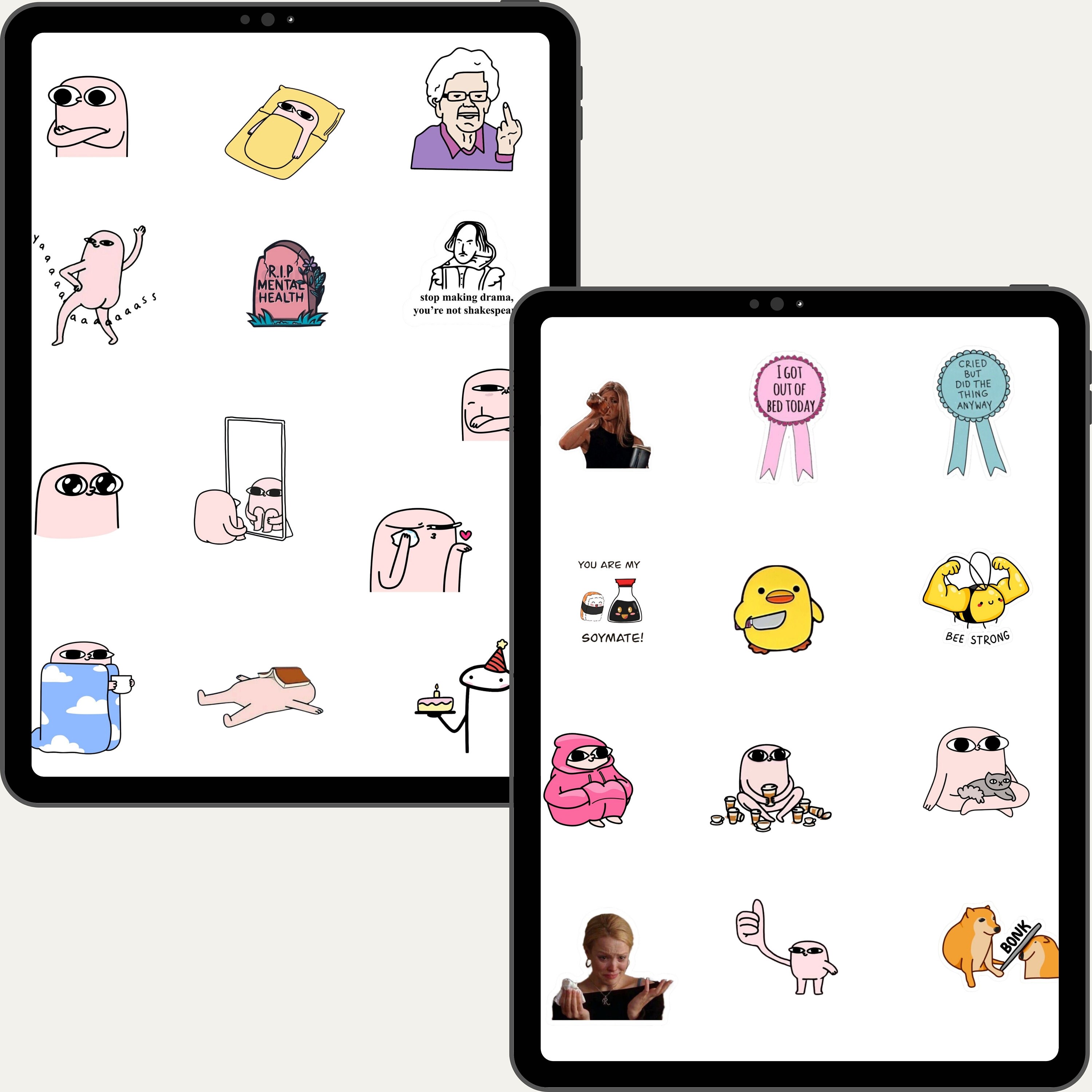 Meme Stickers Printable Sticker Digital Planner Stickers Mood Stickers ...
