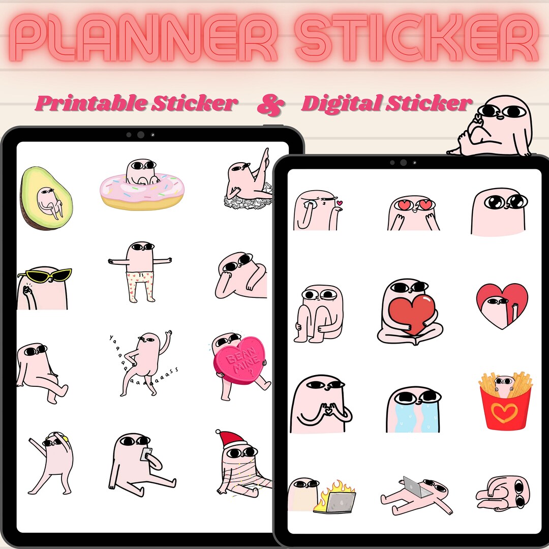 Cute and Funny Stickers PNG Sticky Notes Digital Icon Stickers Mood ...