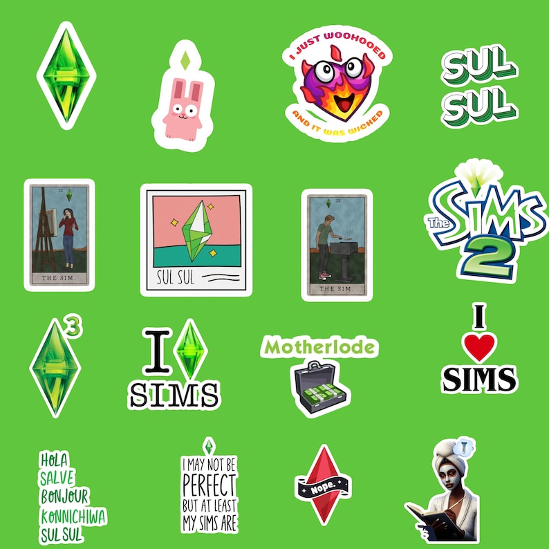 The Sims Sticker Digital Sticker Printable Sticker the Sims Plumbob ...