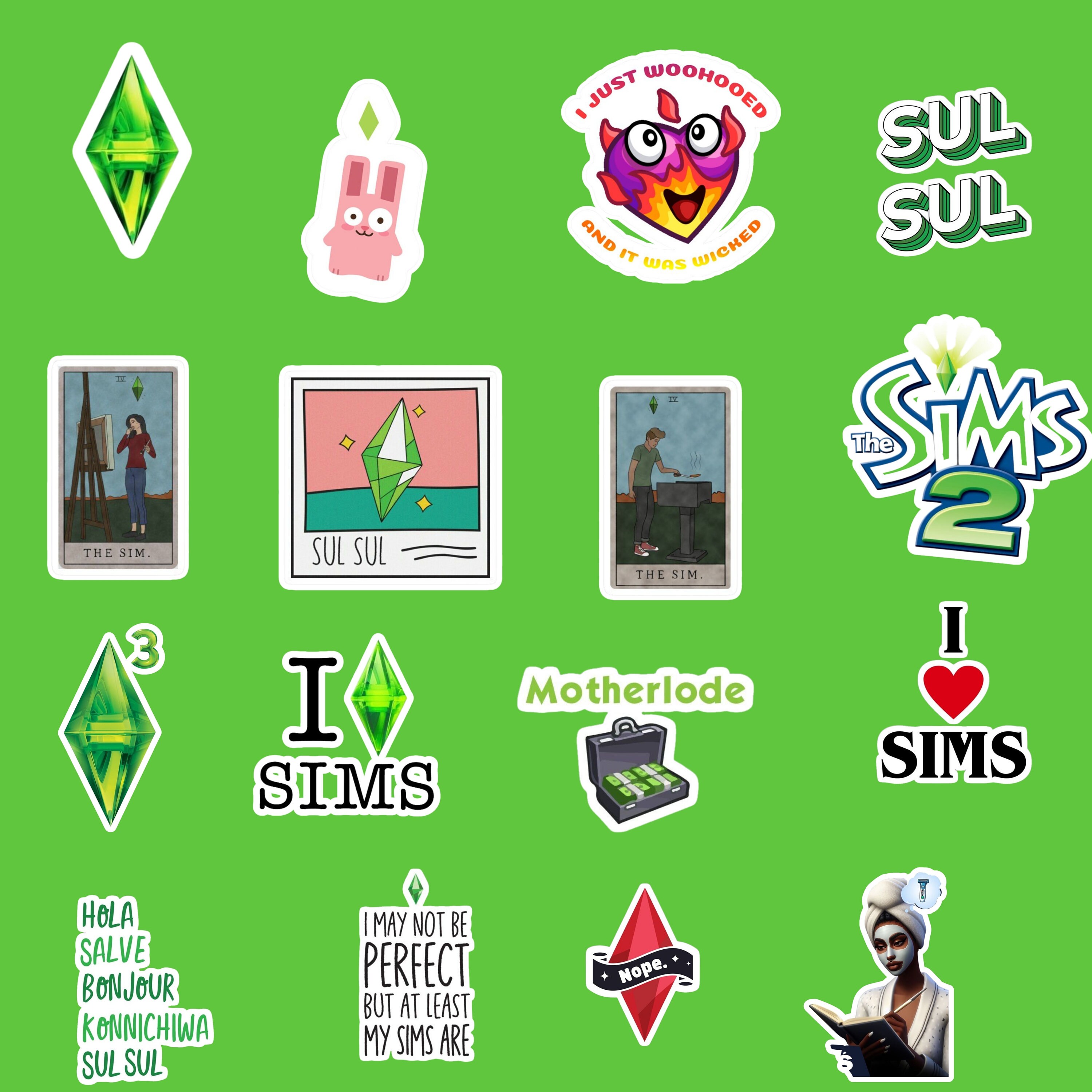 The Sims Sticker Digital Sticker Printable Sticker the Sims Plumbob ...